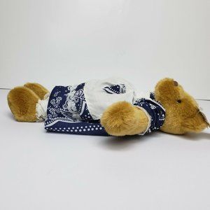 Fiesta | Toys | Fiesta Brown Teddy Bear Blue Bandana Dress Plush | Poshmark